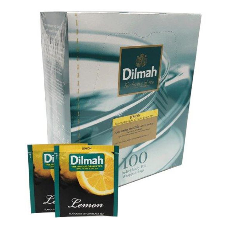 Dilmah Lemon Foil Wrap Teabags - 100 - VJ Distributors