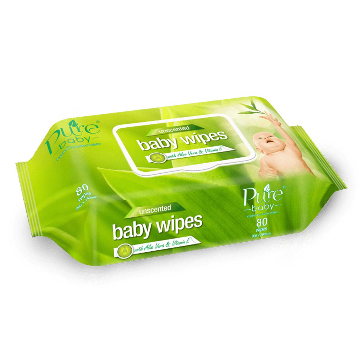 Baby Wipes Non Fragranced 80 Pack - VJ Distributors