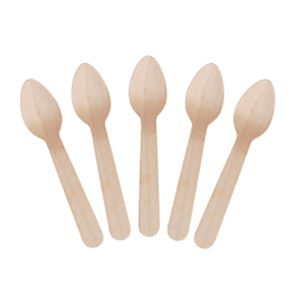 BioPak Wooden Teaspoon 10cm x 1000 - VJ Distributors